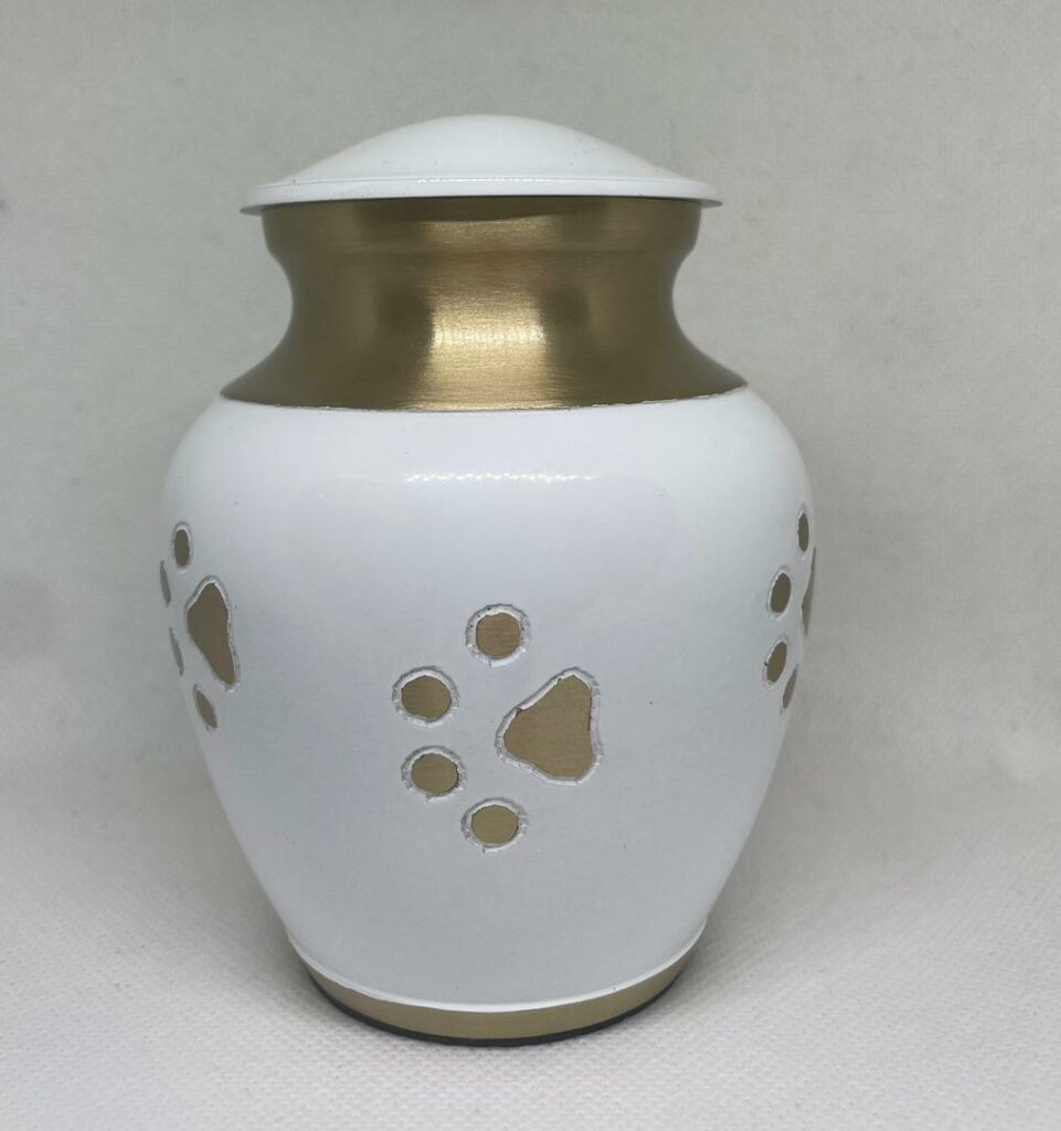 Small Gold Cylinder Brass Urn (UB13) – piepie.com.my